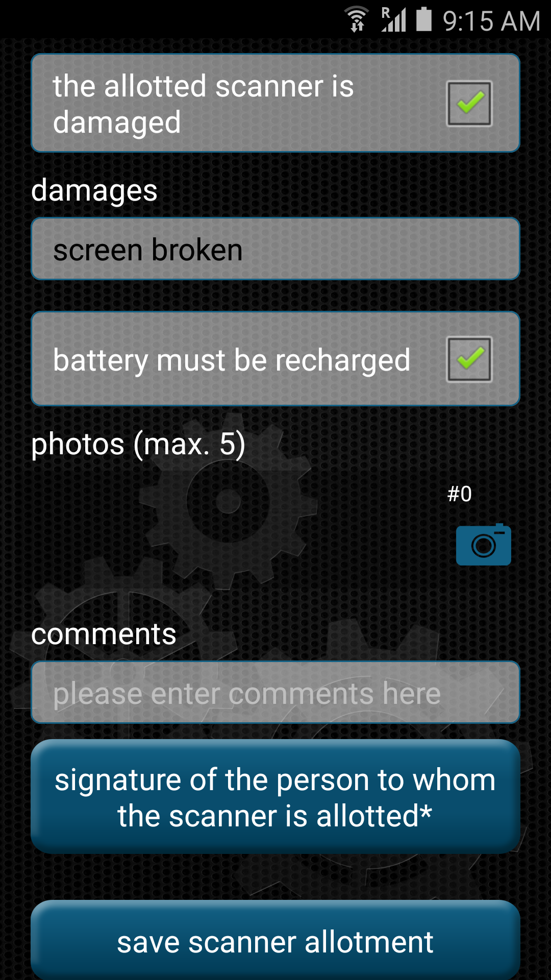 Terminal Scanner Manager | Detailed report - Android App | ginstr ...