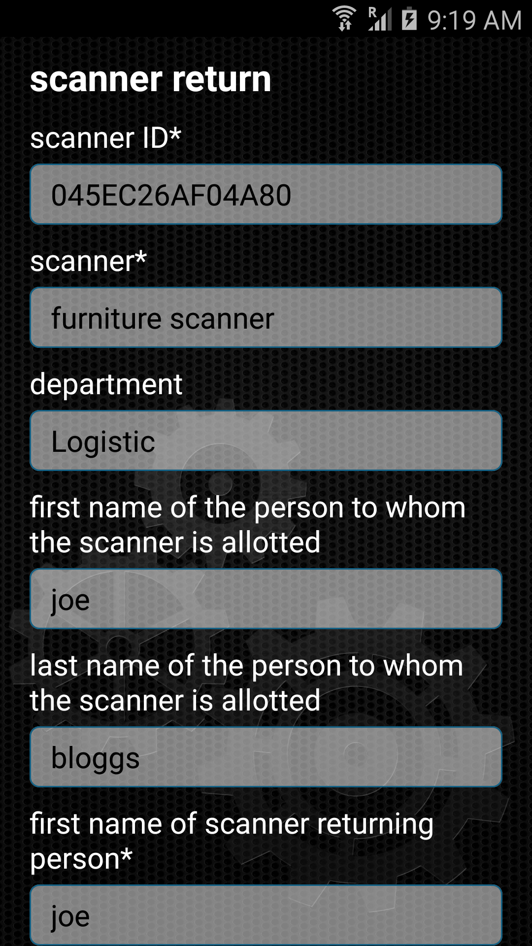 Terminal Scanner Manager | Detailed report - Android App | ginstr ...