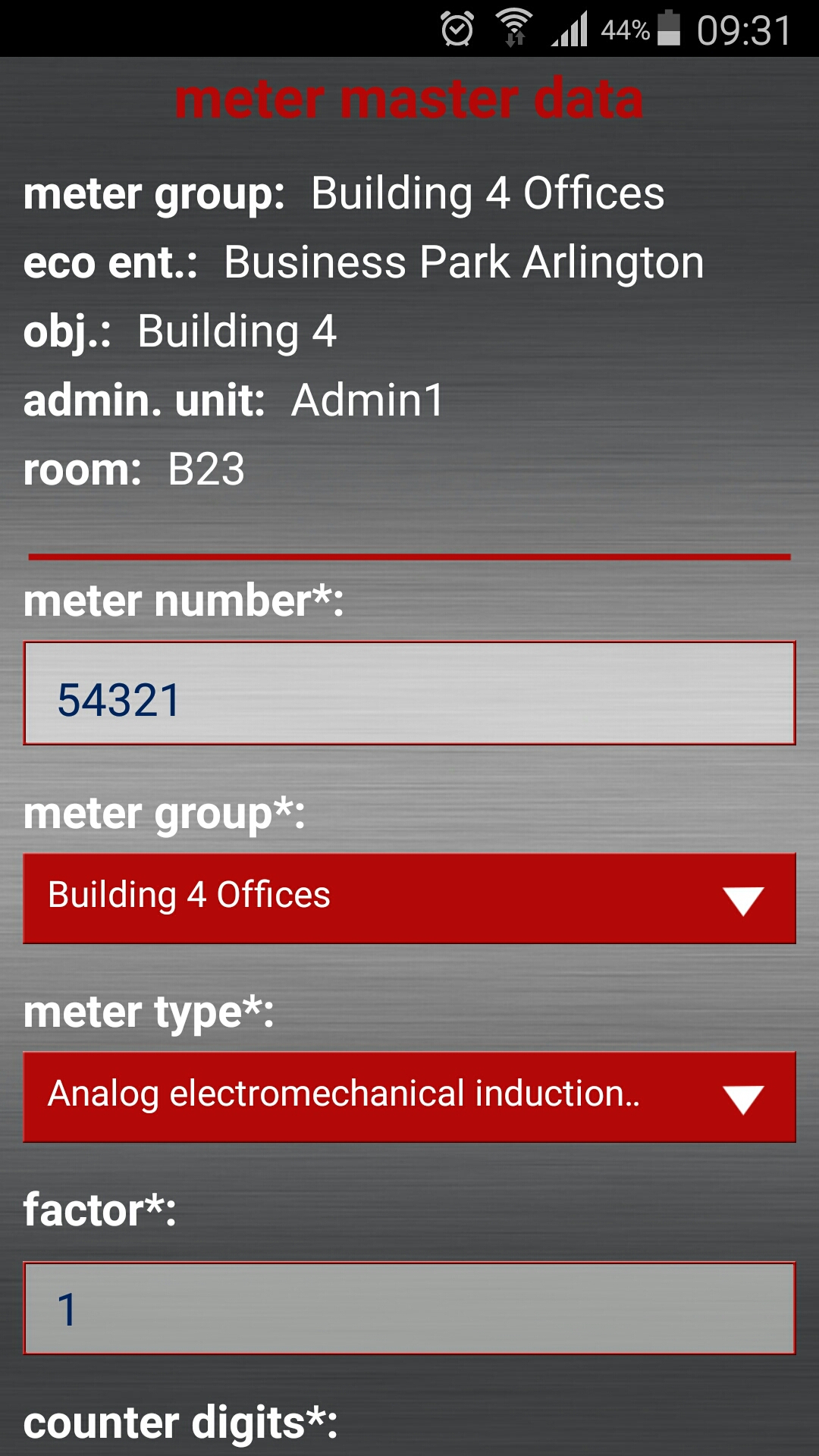 Electric Meter Cabinet Reading | Easy recording - Android App | ginstr ...