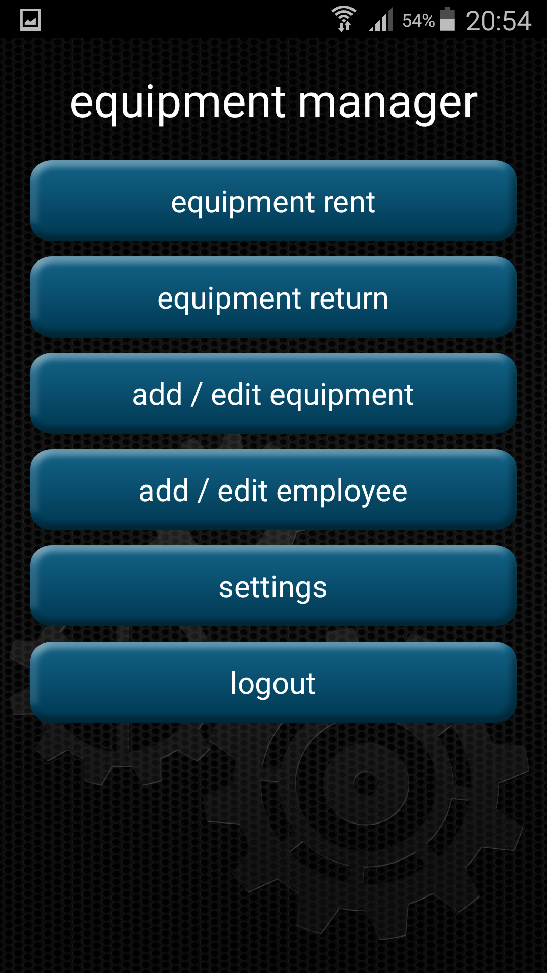 Equipment Manager | Efficiency in hire processes - Android App | ginstr ...
