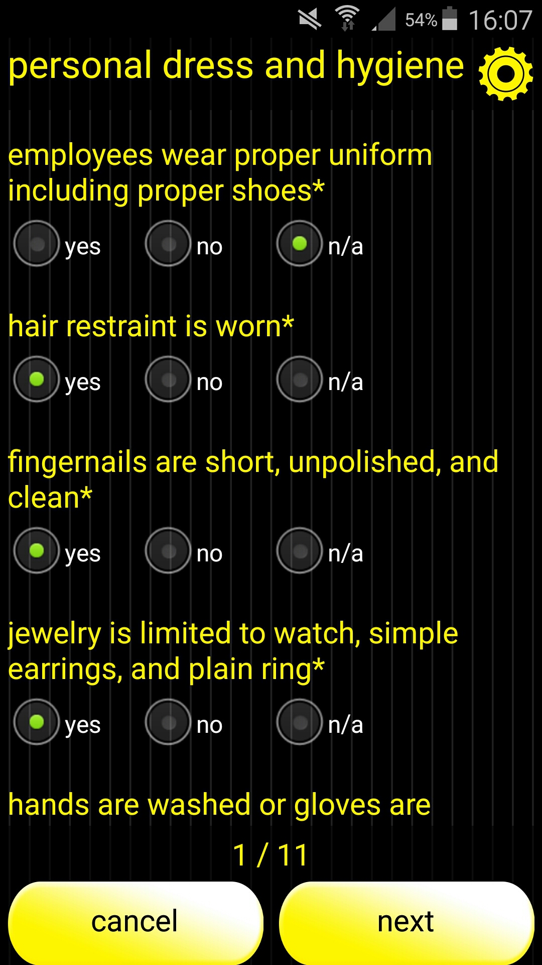 Food Service Inspection Checklist | Promote hygiene - Android App ...