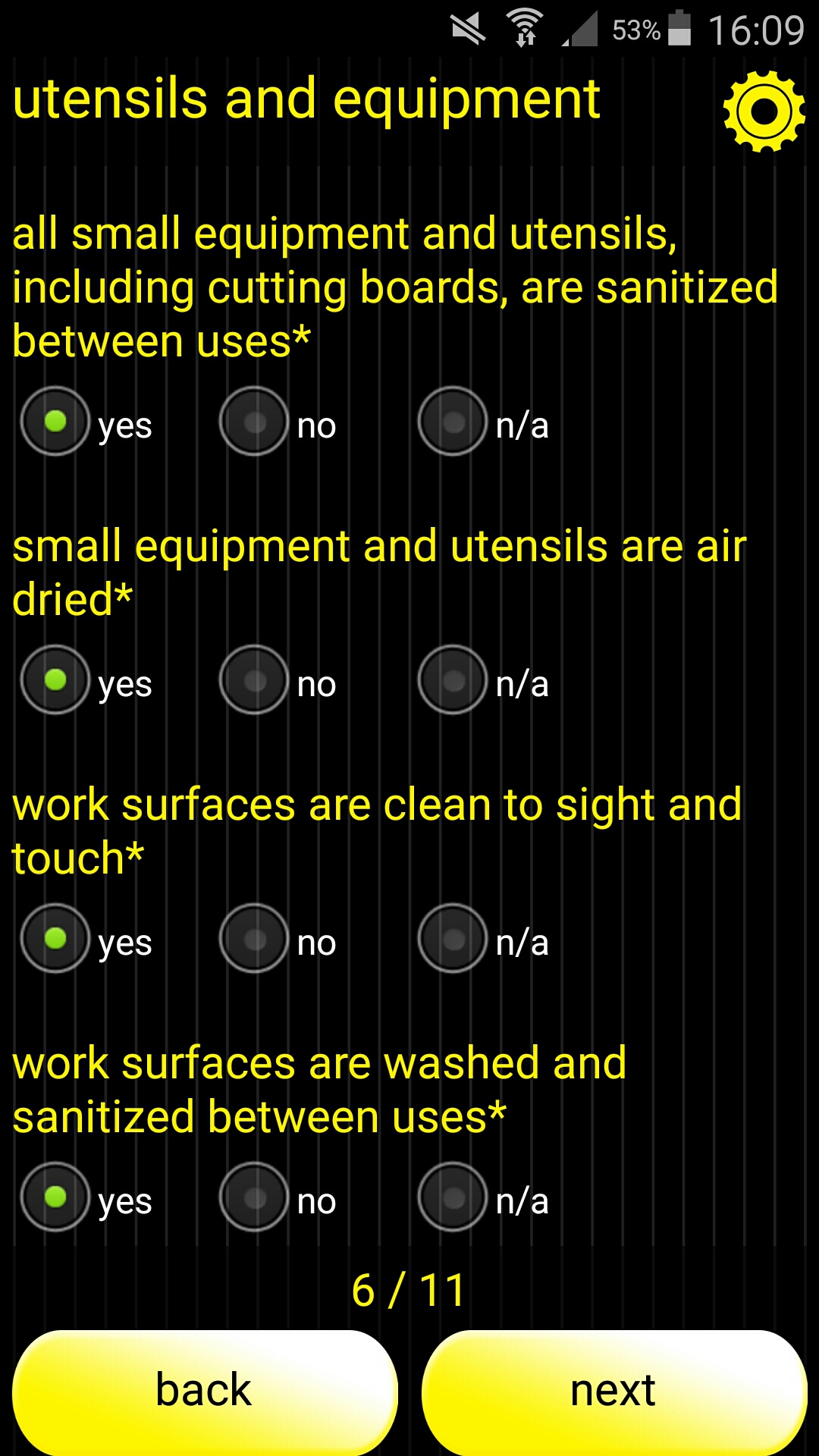 Food Service Inspection Checklist | Promote hygiene - Android App ...