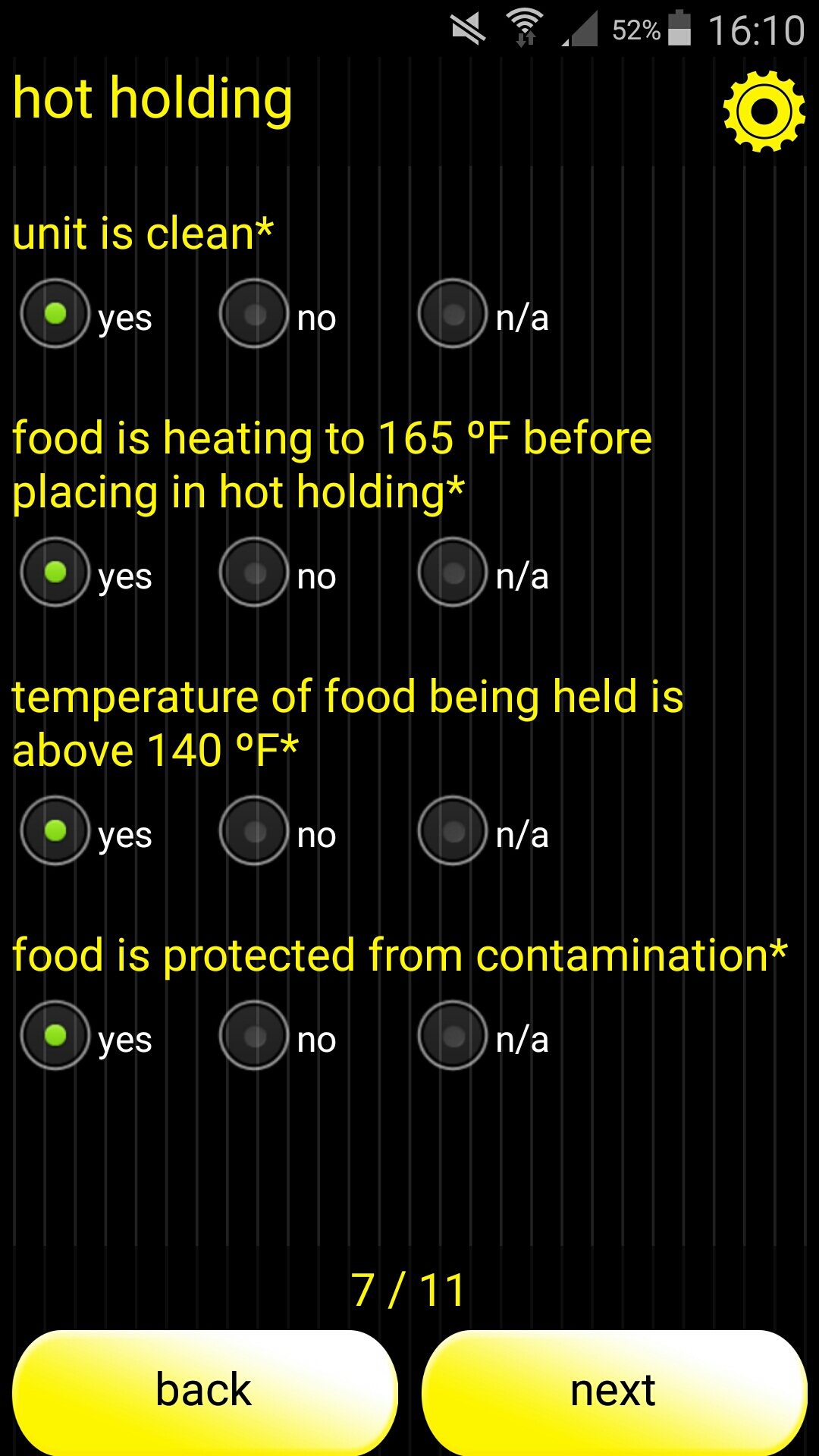 Food Service Inspection Checklist | Promote hygiene - Android App ...